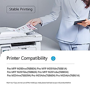 202X Toner Cartridges High-Yield 4-Pack(1BK/1C/1M/1Y) - UOTY Compatible CF500X CF501X CF502X CF503X Toner Replacement for HP Pro MFP M280nw M281fdn M281fdw M281cdw M254nw M254dw M254dn Printer