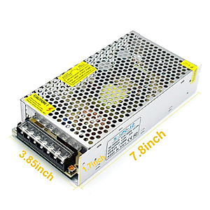 inShareplus 12V 10A 120W, DC Universal Regulated Switching Power Supply, 100-240V AC to DC 12 ...