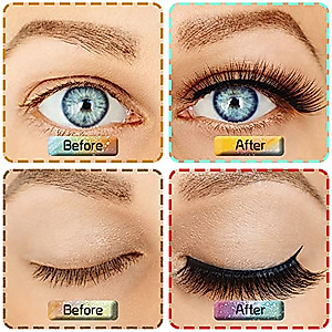 Magnetic Eyelashes with Eyeliner and Tweezers,5 Pairs Reusable Magnetic Lashes,3D&5D False Fake Eyelashes Natural Look with Applicator and Eyeliner,Waterproof Liquid Liner No Glue Needed