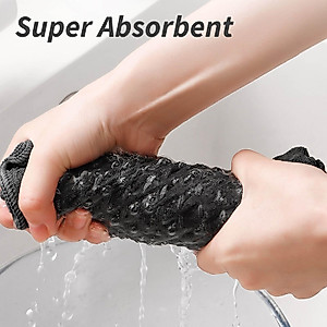 EubooTree Barista Towel Set, Waffle Microfiber Coffee Cleaning Cloths for Espresso Machine, Steam Wand, Countertop and Coffee Bar, Grey, 5-Pack