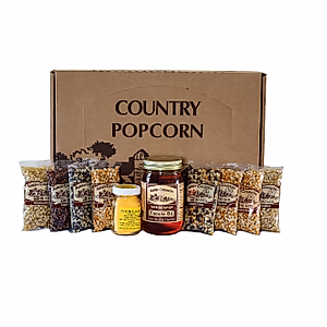 Amish Country Popcorn | 4 Ounce Variety Gift Sets | Old Fashioned, Non-GMO and Gluten Free (Closed Variety Gift Set, 8-4 Ounce)