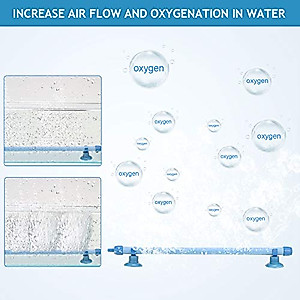 4 Pieces Air Stone Bar (10 Inch) with Suction Cups Aquarium Bubble Wall Fish Tank Bubble Bar Tube Bubble Release Diffuser Bar for Fish Tank Aquarium Hydroponics Pump