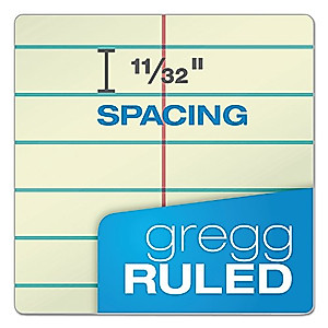 TOPS Steno Books, 6" x 9", Gregg Rule, Green Tint Paper, Assorted Color Covers, 80 Sheets, 4 Pack (80221)