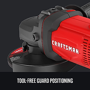 CRAFTSMAN V20 Cordless Angle Grinder Tool Kit, 4-1/2 inch, Battery and Charger Included (CMCG400M1)