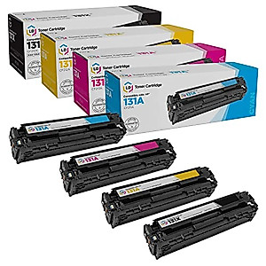 LD Products Remanufactured Toner Cartridge Replacement for HP 131A & HP 131X High Yield (1 Black, 1 Cyan, 1 Magenta, 1 Yellow, 4-Pack)