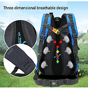 LZJDS 40L Climbing Travel Backpack Waterproof Breathable Durable Backpack for Hiking Camping Ski,Black