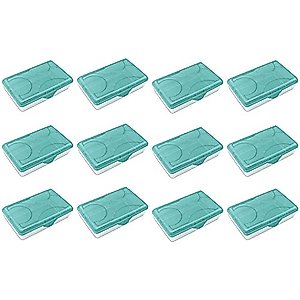 Sterilite 17296W06 Multipurpose Storage Supply Box w/Lid, Molokai Blue (6 Pack)
