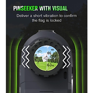 GAKOLF Laser Golf Rangefinder with Slope Switch and Fast Acquisition︱650 Yard Range Finder Golfing with Flag Lock Vibration and Magnetic for Golfers