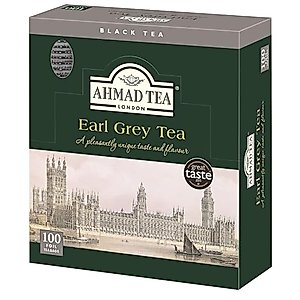 Ahmad Tea Earl Grey foil teabags, 100 Count
