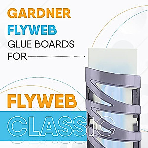 Flyweb Fly Light Glue Boards 1 Pack of 10 Replacement Glue boards for Gardner Flyweb Classic Fly Light and Flyweb Plus - Trap Fruit Flies, Mosquitoes, bugs and other Flying Insects