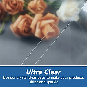 iMailer 500 Count - 5" x 7" Self Seal Clear Cello Cellophane Resealable Plastic Poly Bags for A2 A4 A6 Cards & Envelopes, Bakery, Cookies, Candies