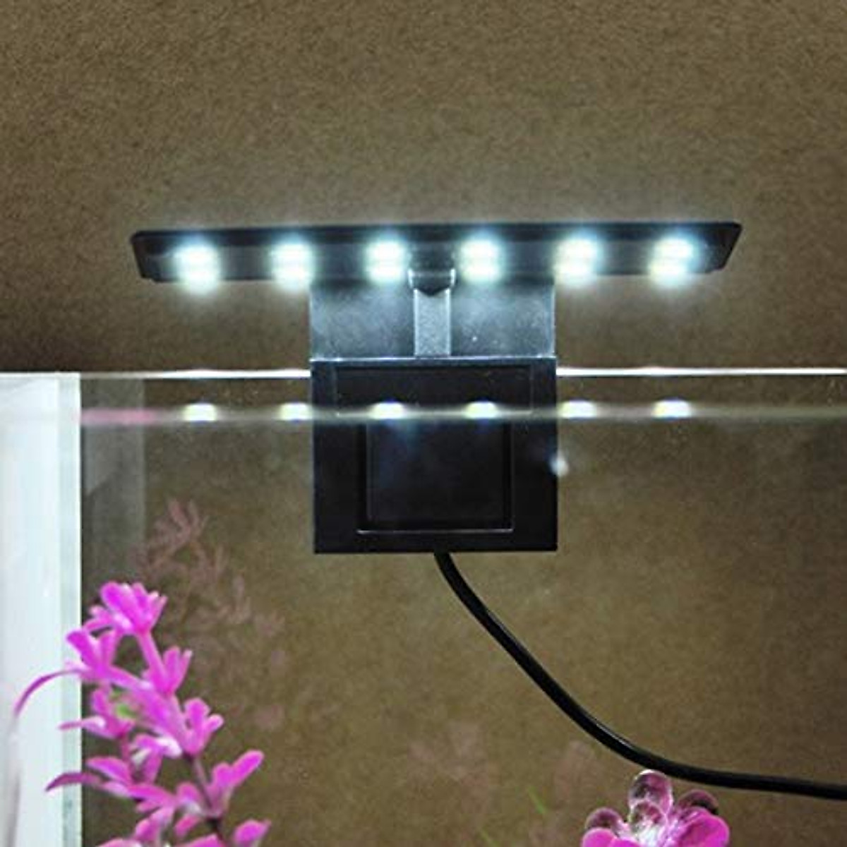 Santing Waterproof Aquarium Light Lightweight Energy Saving Aquarium Clip Lamp Eco-Friendly for Aquarium Breeding Freshwater Fish Tank