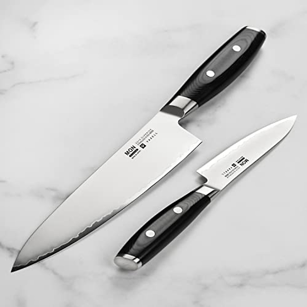 Yaxell Mon Chef's & Utility Knife 2 Piece Set - Made in Japan - VG10 Stainless Steel