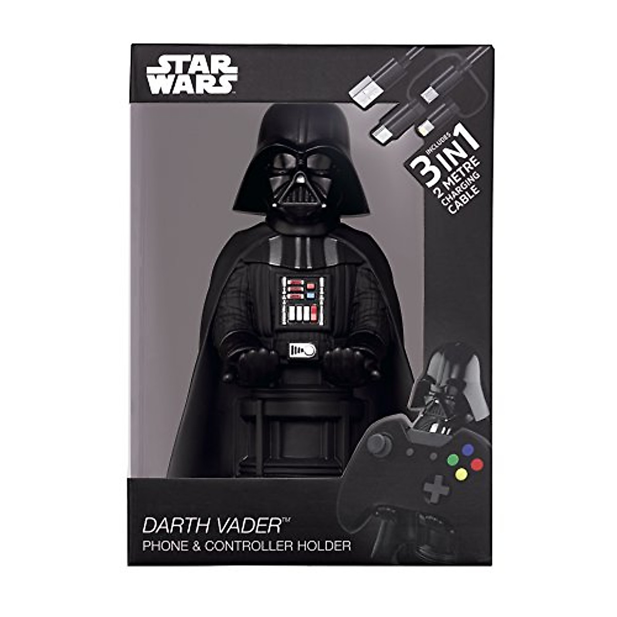 Exquisite Gaming Cable Guy - Darth Vader - Controller and Device Holder, 8 in., Multi-colored