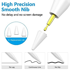 Stylus Pen for iPad, Apple Pencil for iPad 10th/9th Generation, iPad Pro 11 & 12.9 inch, iPad Pencil Compatible with (2018-2022) Apple iPad Air 5th/4th/3rd Gen, Mini 6th/5th Gen, iPad 8th/7th/6th Gen