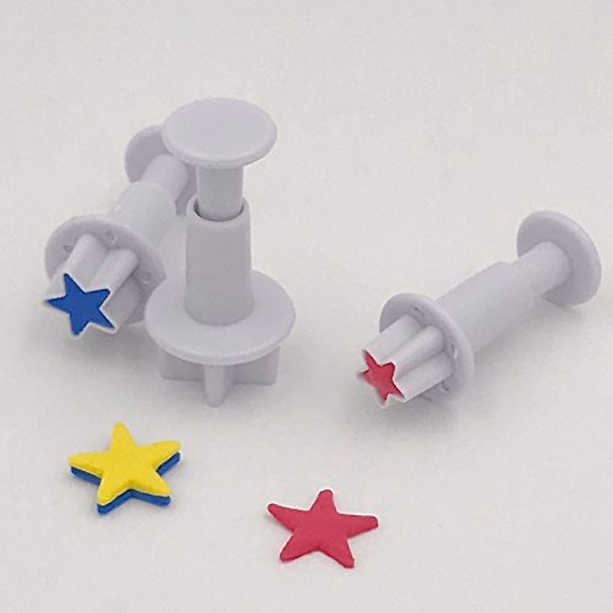 Star Mini Fondant Plunger Cutter Set Cake Cookies Cupcake Decorating Tool DIY Mold, 3-Pack,Small