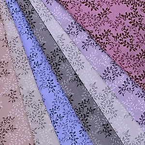 Mook Fabrics Cotton Leaves, Navy Yard