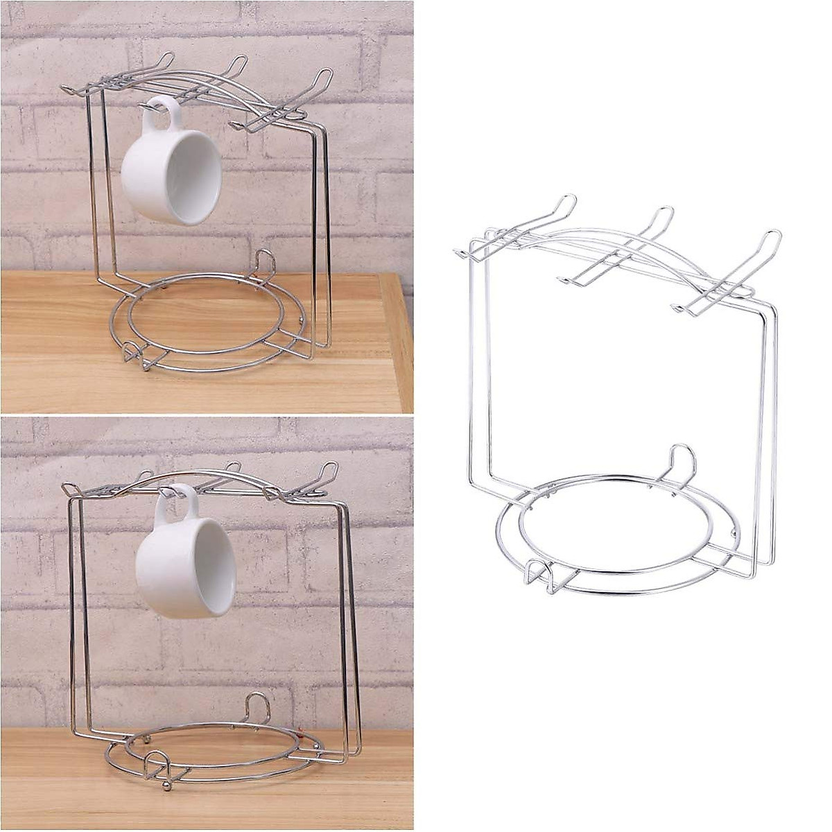 Coffee Mug Holder for Countertop: Coffee Cups Rack Coffee Mug Organizer Station Mug Stand Coffee Bar Accessories