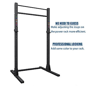 Power Squat Rack Barbell Magnetic Position Markers Reminders Label for Home Gym & Garage Gyms,Squat Rack Magnets identifier Rings for Power Rack J-Cup (Inner Circle Diameter 0.75inch)