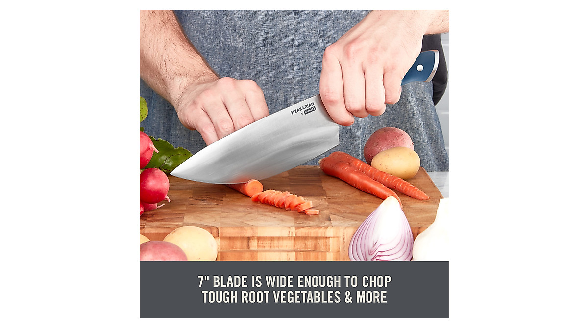 Zakarian by Dash 7" Chef Knife - Blue German Steel