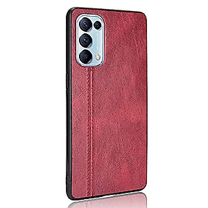 Phone Case for Oppo Reno5 5G, Case for Oppo Reno5 5G Cow-Like PU Leather Style Protector Cover, Non-Slip Shockproof Cover for Oppo Reno5 5G Case