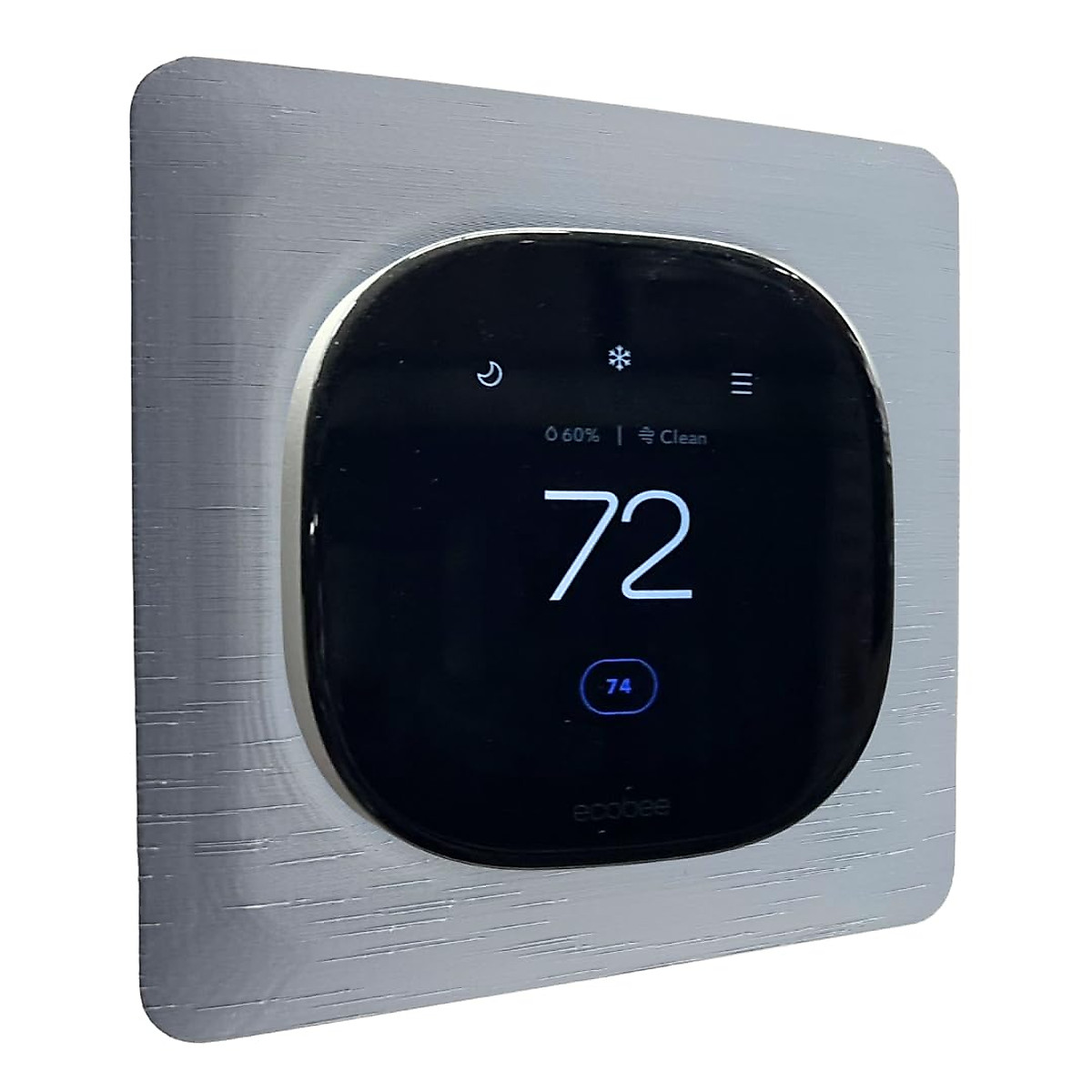 Harbor Gray Square Wall Plate for Ecobee Smart Thermostat Enhanced and Premium Cover Trim Backplate