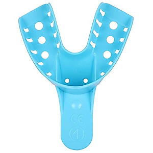 JMU Dental Impression Tray 12 Pcs, Perforated Disposable Impression Trays, 4 Medium Lower