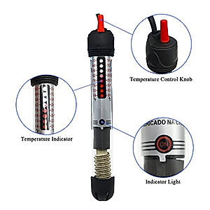 Fish Tank Aquarium Heater - Adjustable Temperature Submersible Thermostat Heater,25W/50W/100W/150W/200W/300W