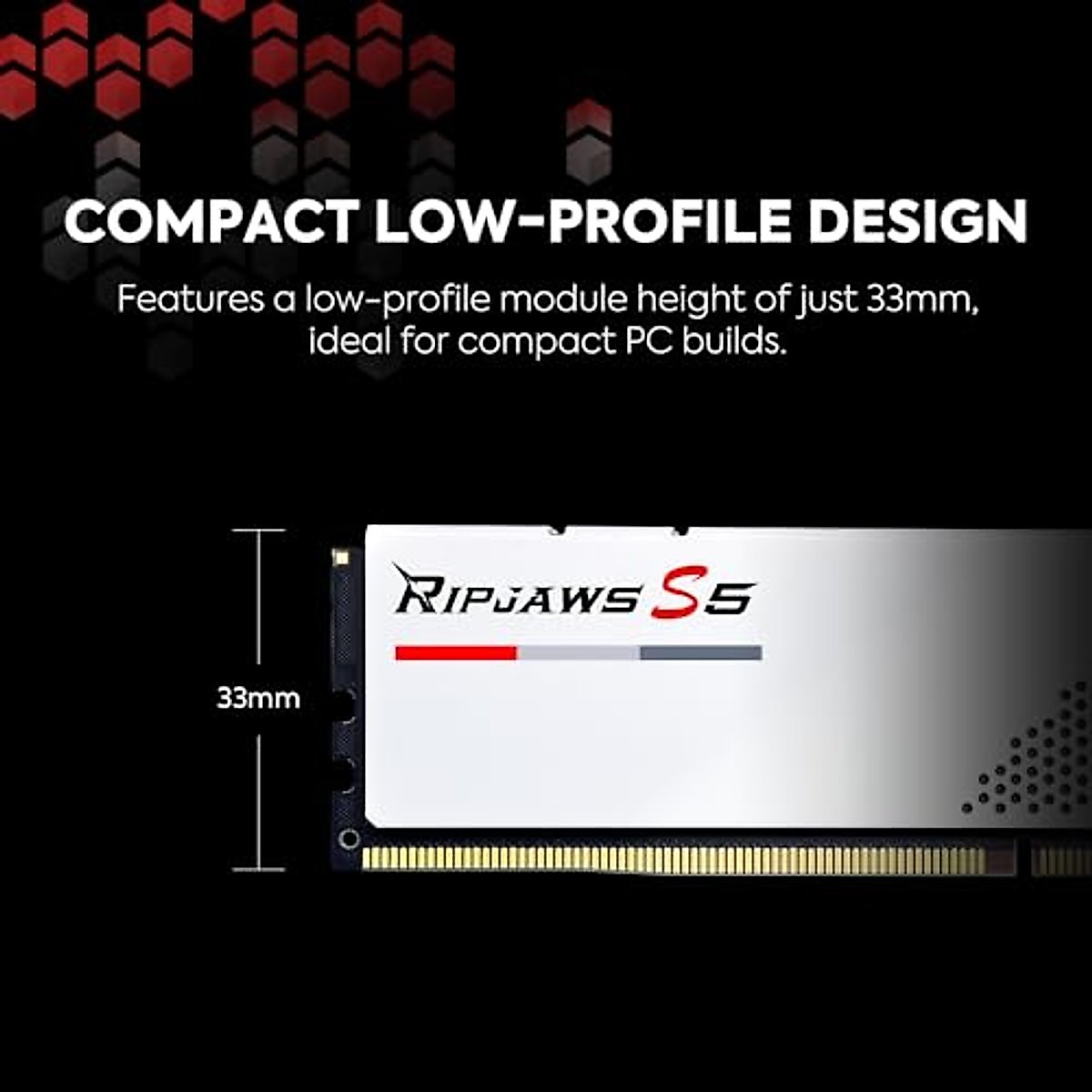 G.SKILL Ripjaws S5 Series (Intel XMP 3.0) DDR5 RAM 64GB (2x32GB) 5200MT/s CL36-36-36-83 1.25V Desktop Computer Memory UDIMM - Matte White (F5-5200J3636D32GA2-RS5W)
