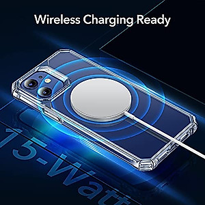 ESR Air Armor Compatible with iPhone 12 Mini Case [Military-Grade Drop Protection][Shock-Absorbing Corners] [Anti-Yellowing Hard Back] [Scratch Resistant] [Flexible Frame] 5.4", Crystal Clear