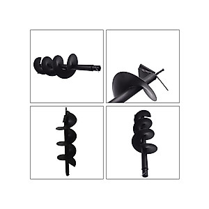 Auger Drill Bit for Planting Hole, 4" 6" 8" 10" 12" Bulb Bedding Digging Post Hole Planting Tool for 3/4" Shaft Auger