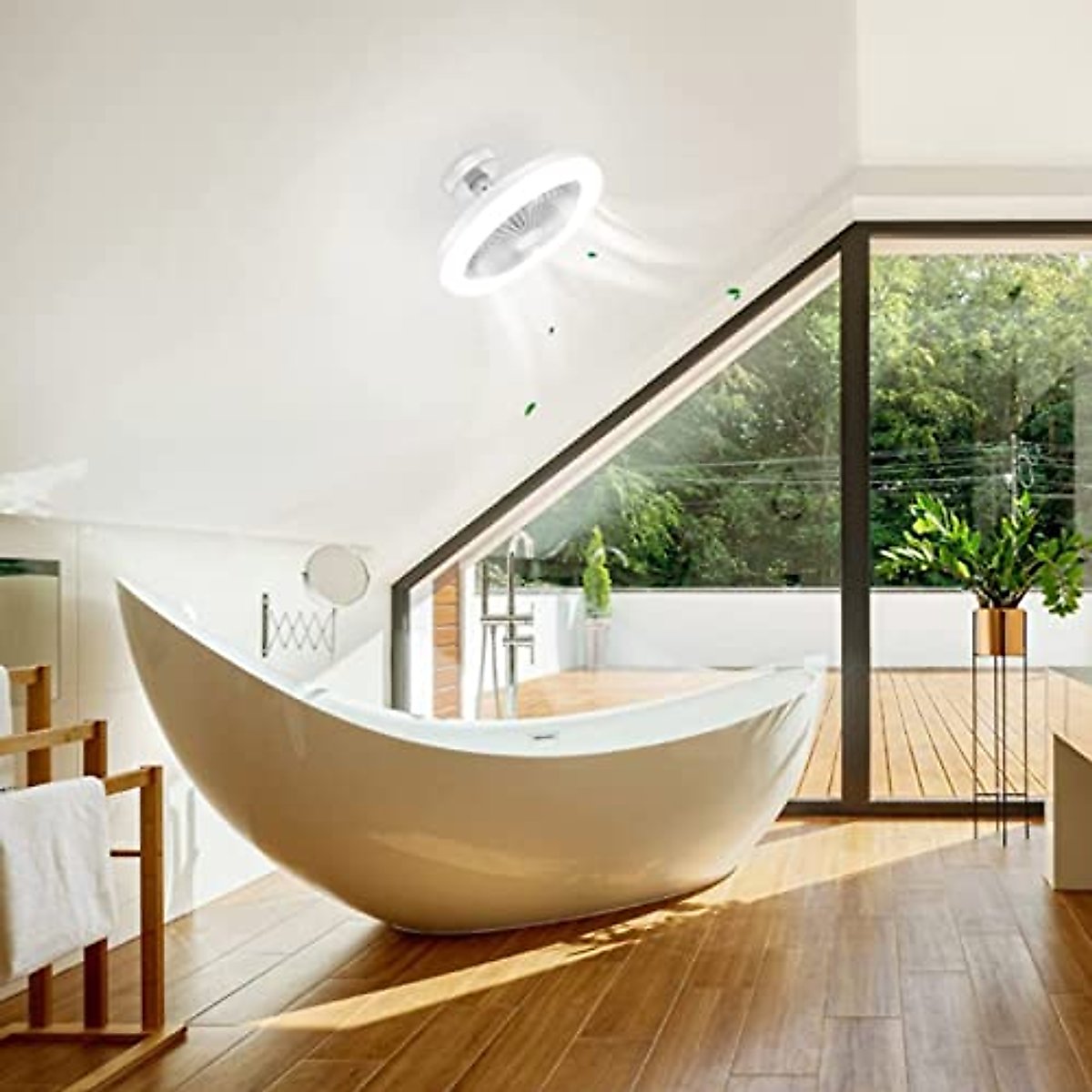 Fan Light, Ceiling Fans with Lights and Remote Ceiling Fan with Lights, Enclosed Low Profile Fan Light, Ceiling Light Hidden Electric Fan Delier with Remote Control Modern Ceiling Fan with Light