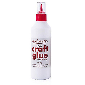 Mont Marte PVA Glue Craft Glue, Fine Tip 250g-3 Pack