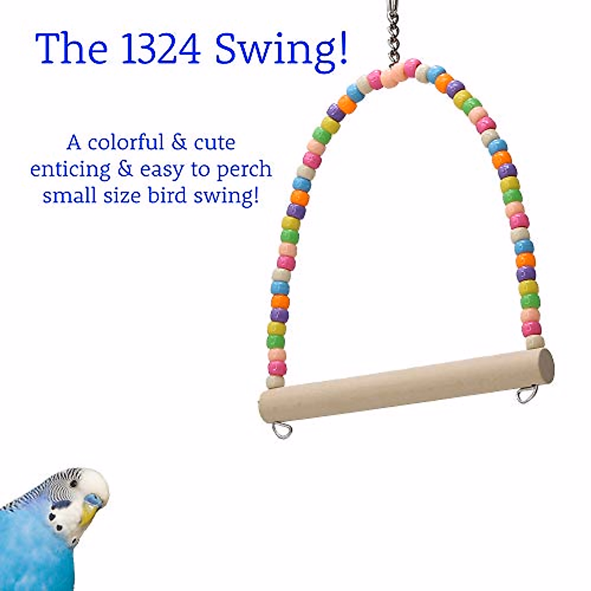 Bonka Bird Toys 1324 Swing Bird Toy Parrot cage Toys Cages Parakeet Cockatiel Finch Lovebird Budgie