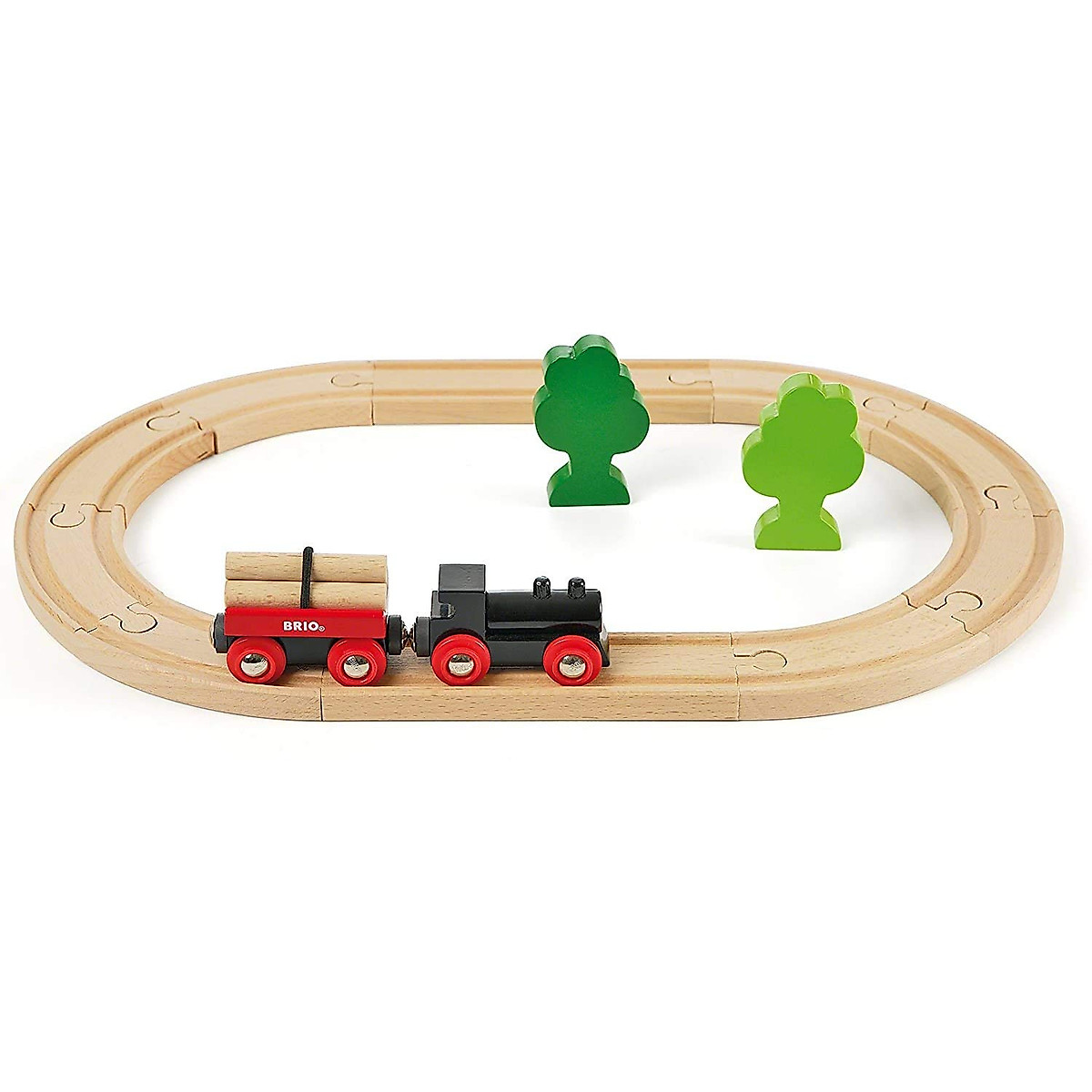 BRIO World - 33042 Little Forest Train Set - Premium 18-Piece Wooden Toy Train Set with Track and Accessories | Perfect for Kids Ages 3 and Up | FSC Certified for Sustainability