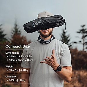 Helinox Chair Zero Ultralight Compact Camping Chair, Chair Zero, Black