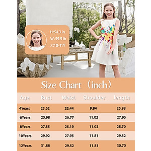 21KIDS Creative Art Colorful Paint Print Dress for Summer Girls Casual Size,8,Art Paint
