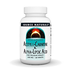 Source Naturals Acetyl L-Carnitine & Alpha-Lipoic Acid, for Cellular Vitality*, 650mg - 60 Tablets