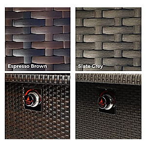 Outland Living 410 Series - 36-Inch Outdoor Propane Gas Fire Table, Espresso Brown/Square