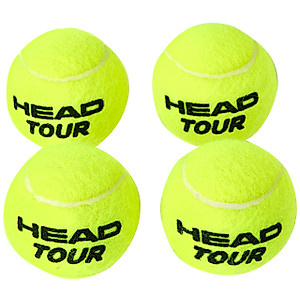 HEAD Tour Tennis Balls, Tour, 4 Balls,Yellow,28 x 28 x 8 cm; 300 Grams