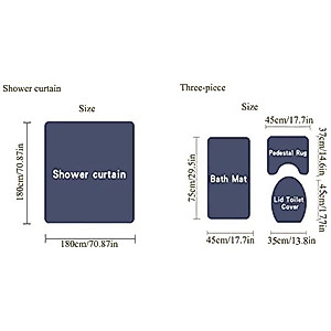 Aoruisen 4PCS Bling Eyelashes Shower Curtains with Rugs Bath Mat Toilet Lid Cover and 12 Hooks Waterproof Glittering Eyes Bathroom Shower Curtain Set(Purple)