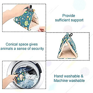 Bird Nest Winter Warm House Hanging Hammock Velvet Shed Hut Cage Bird Plush Fluffy Hideaway Sleeping Bed Fuzzy for African Grey Cockatoo Parrot Parakeet Cockatiels Budgies Parakeets[Size M]