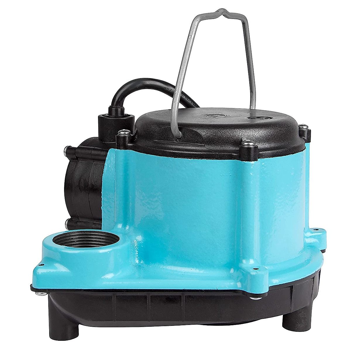 Little Giant 506160, 6-CIA-ML 115 Volt, 1/3 HP, 2760 GPH Cast Iron Replacement Compact Submersible Sump Pump for Under Sink and Laundry Tray Systems with Integral Low Level Diaphragm Switch, Blue