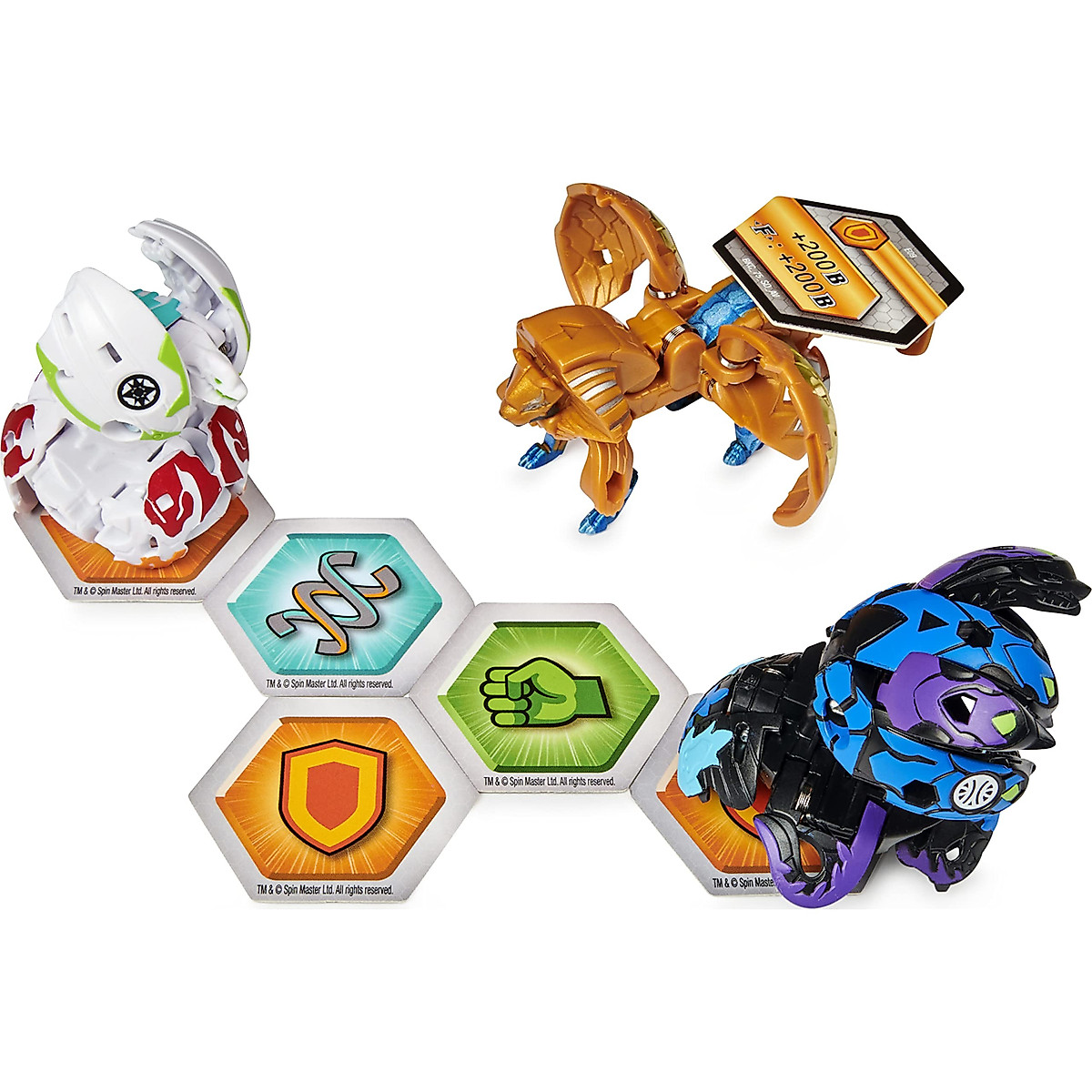 Bakugan Starter Pack 3-Pack, Fused Trox x Nobilious Ultra, Armored Alliance Collectible Action Figures