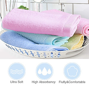 Yoofoss Hand Towels Face Washcloths Towel Set for Bathroom-Kitchen-Hotel-Multi-Purpose, Ultra Soft, Absorbent, 13" x 29" - 4 Pack