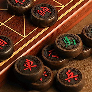 2 Players Strategy Board Games Chinese Xiangqi Chess Set Travel Games with Folding Chess Board Puzzle Games (Color : A, Size : 6cm/2.4")