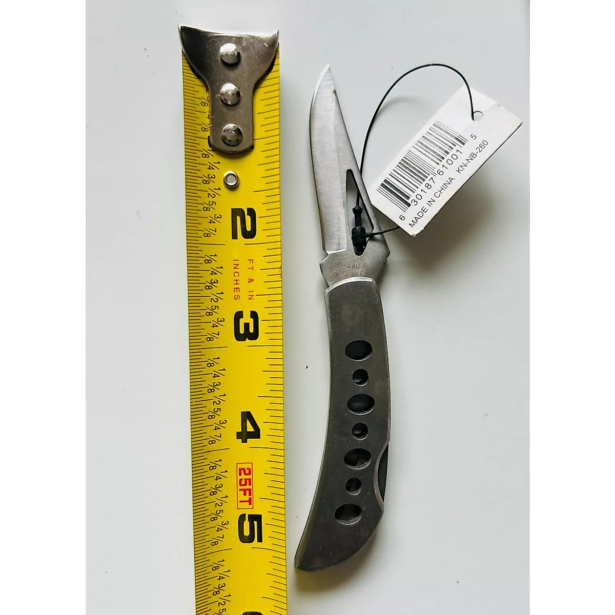 3 PC 440 STAINLESS STEEL Pocketknife Steel Handle & Blade, Lockback, New