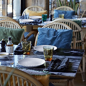 Costa Nova Ceramic Stoneware 16'' Rectangular Platter - Pearl Collection, White | Microwave, Dishwasher, Oven & Freezer Safe Dinnerware | Food Safe Glazing | Restaurant Quality Serveware