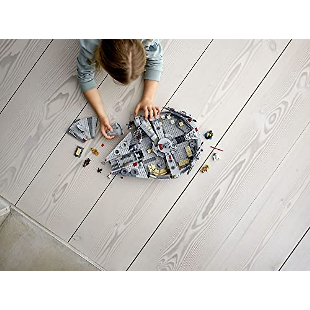 LEGO Star Wars Millennium Falcon 75257 Building Set - Starship Model with Finn, Chewbacca, Lando Calrissian, Boolio, C-3PO, R2-D2, and D-O Minifigures, The Rise of Skywalker Movie Collection