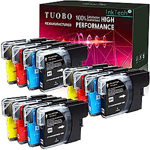 Tuobo Ink Cartridge Replacement for Brother lc61 Ink cartridges LC65 LC-65 LC-61 LC61 Ink Cartridges use with DCP-165C DCP-375CW MFC-J220 MFC-255CW MFC-J265W MFC-5490CN MFC-6490CW (3BK+3C+3M+3Y)